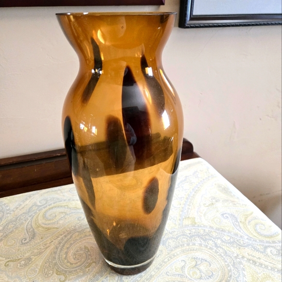 Accents | Vintage Brown Blown Art Glass Vase By Gorgeous Designs | Poshmark